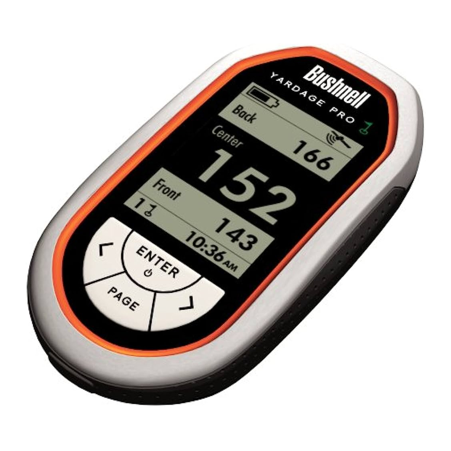 Bushnell Yardage Pro - Golf GPS Device Manual | ManualsLib