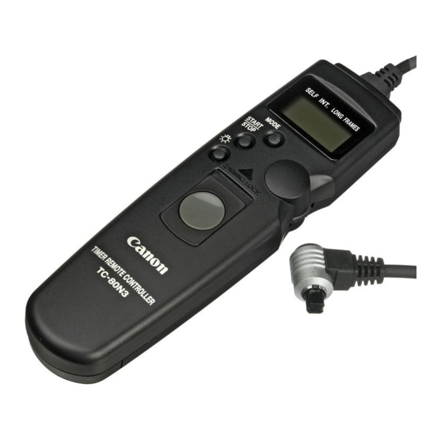 Canon TC-80N3 - Timer/Remote Controller Quick Guide | ManualsLib