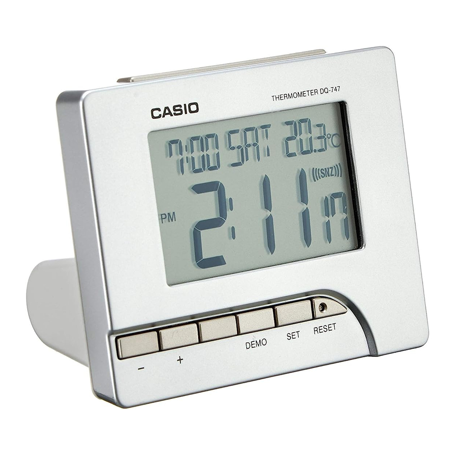 Casio DQ-747, DQ-748 - Alarm Clocks Manual | ManualsLib