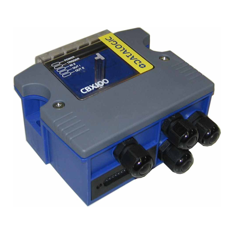 Datalogic CBX100 - Connection Box Manual | ManualsLib