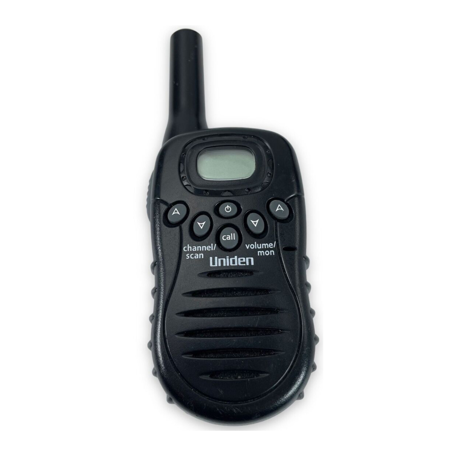 Uniden TR620 - GMRS Two-Way Radio Manual | ManualsLib