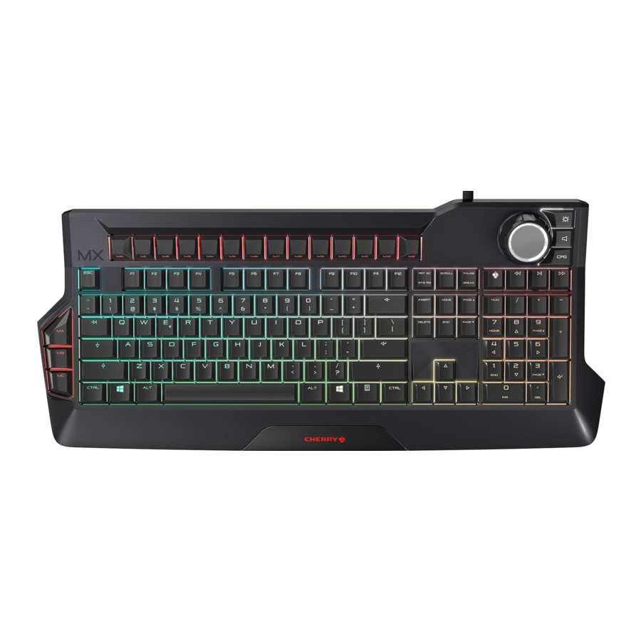 Cherry MX BOARD 9.0 - RGB Illuminated Gaming Keyboard Manual | ManualsLib