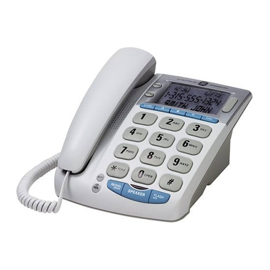 GE 29369 - Call Waiting Caller ID Speakerphone Manual | ManualsLib
