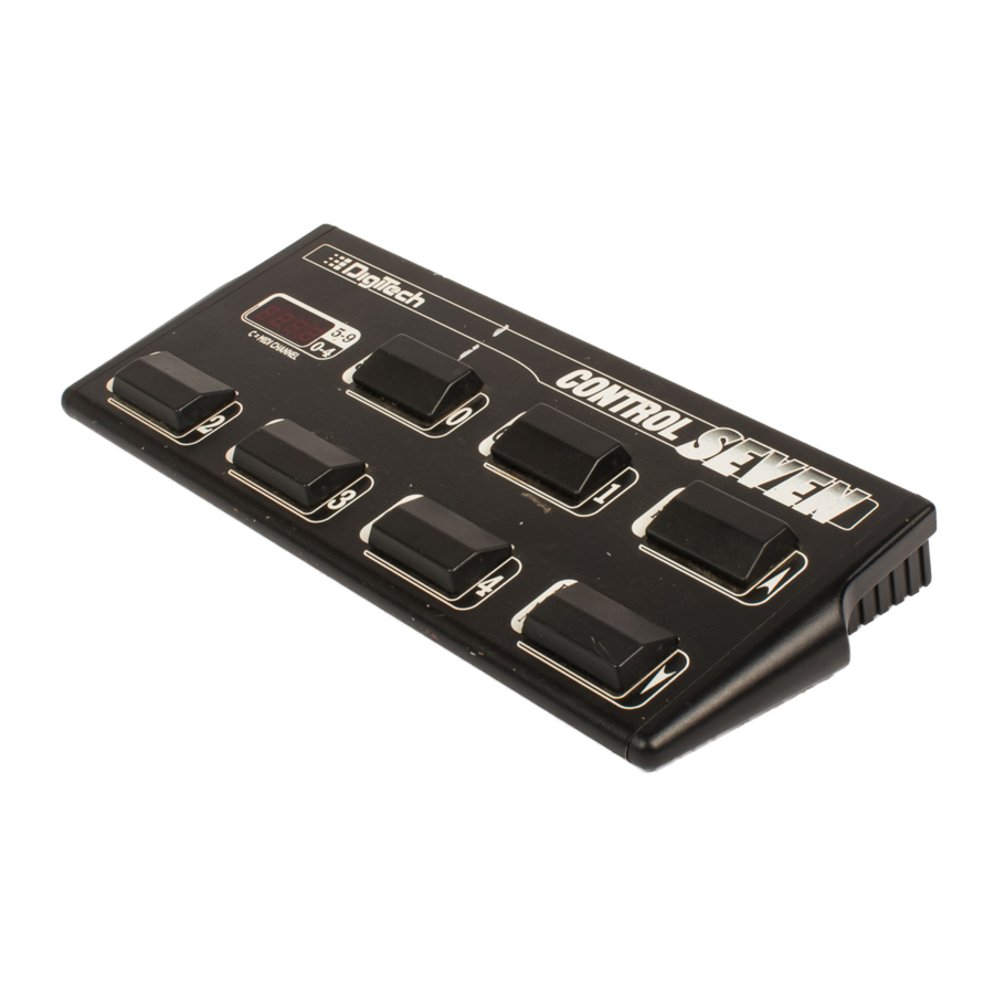 DigiTech CONTROL SEVEN - MIDI Controller Pedal Manual | ManualsLib