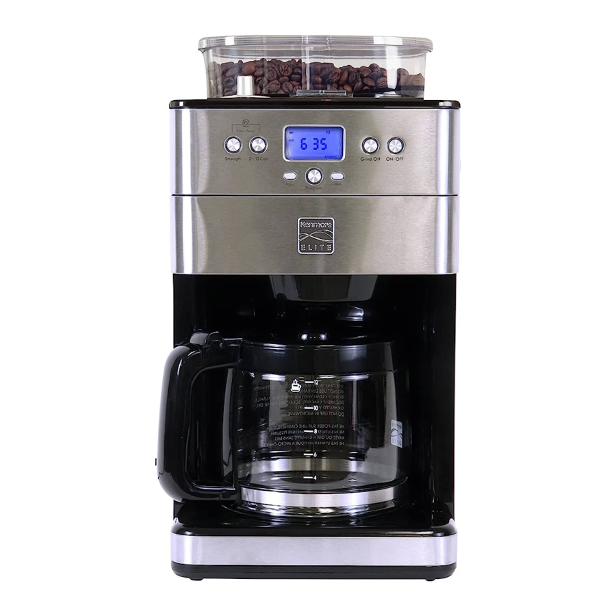Kenmore Elite KKECMGBSS - Grind & Brew Coffeemaker Manual | ManualsLib
