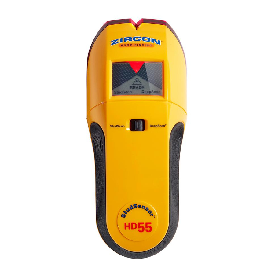 Zircon StudSensor HD55 - Stud Finder Manual | ManualsLib
