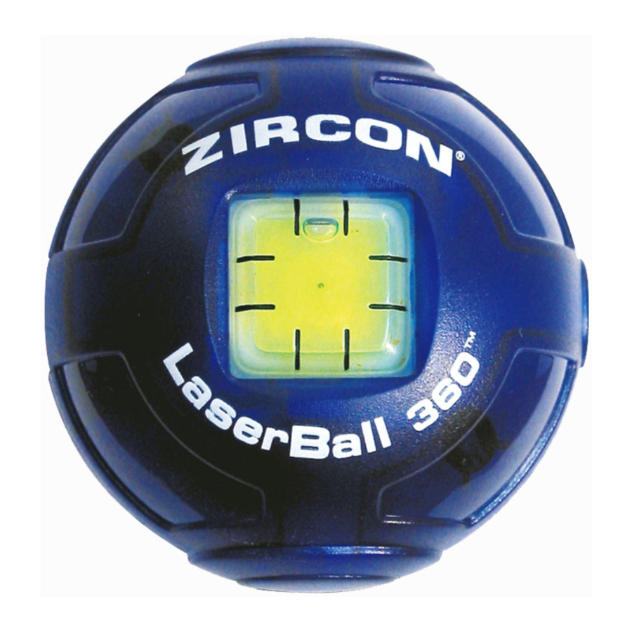 Zircon LaserBall 360 - Measuring Instrument Manual | ManualsLib