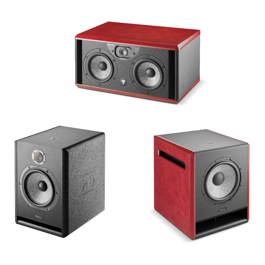 Focal SOLO6 BE, TWIN6 BE, SUB6 - Professional Subwoofer Manual | ManualsLib