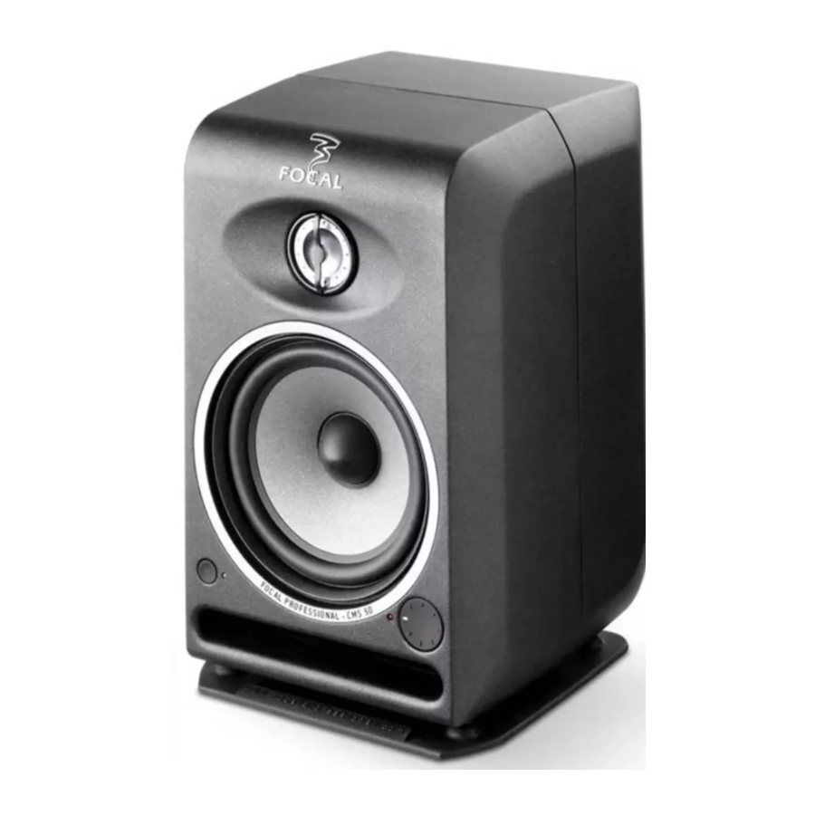 Focal CMS 50, CMS 65 - Loudspeaker Manual | ManualsLib