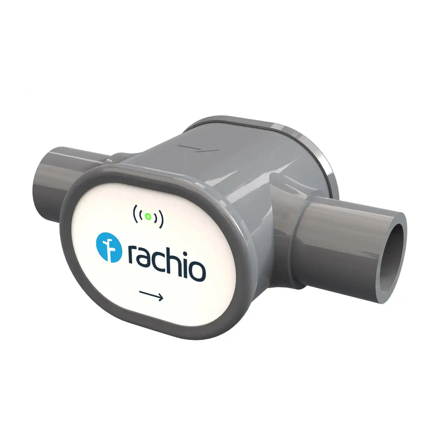 Rachio Wireless Flow Meter Quick Start Guide | ManualsLib
