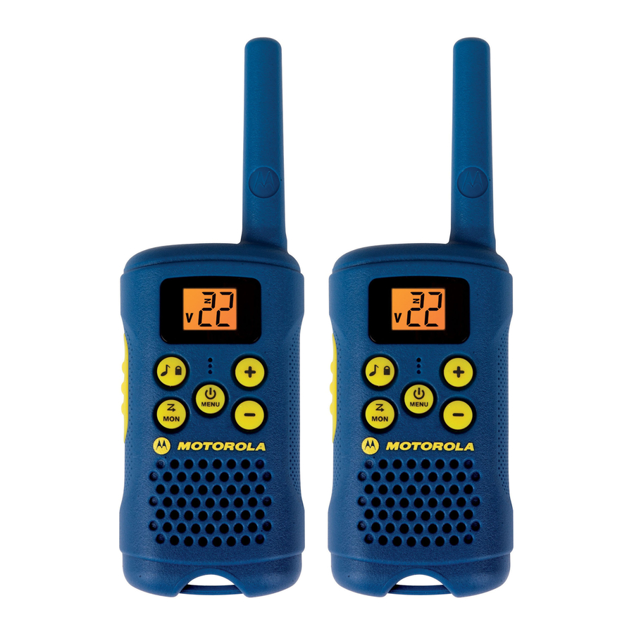 Motorola TALKABOUT MG160 Series - Two-Way Radio Manual | ManualsLib