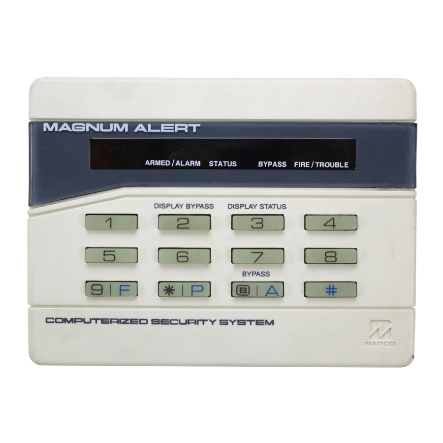 NAPCO RP1054e - Keypad Installation | ManualsLib