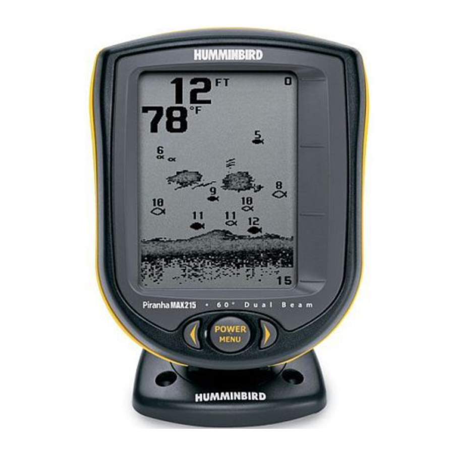 Humminbird PiranhaMAX 215, 210, 240, 220 - Fish Finder Manual | ManualsLib