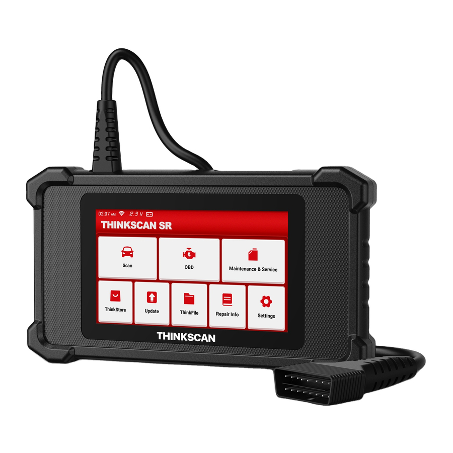 Thinkcar THINKSCAN SR - Scanner Quick Start Manual | ManualsLib