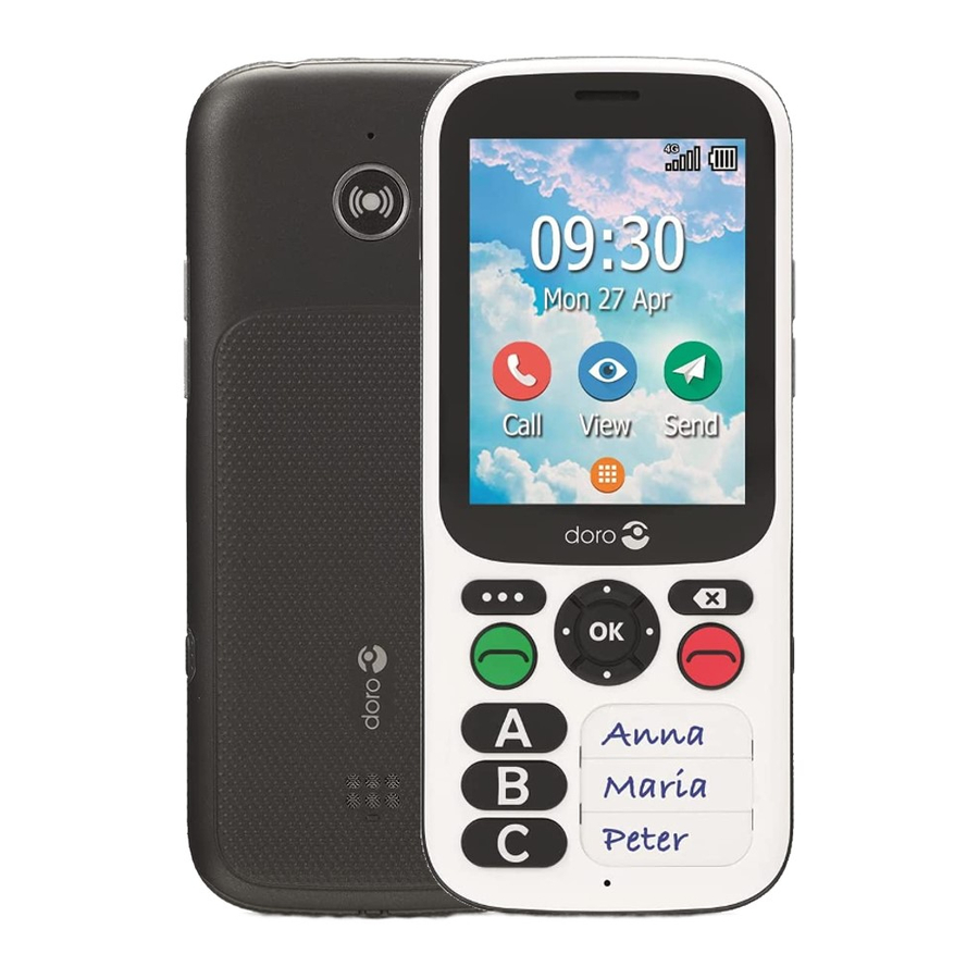 Doro 780X - Cell Phone Quick Start Guide | ManualsLib