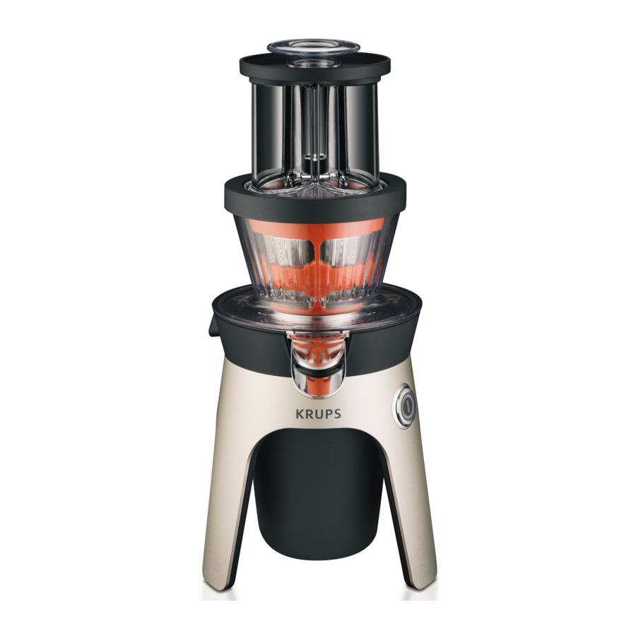 KRUPS INFINYPRESS ZB500E - Slow Juicer Manual | ManualsLib