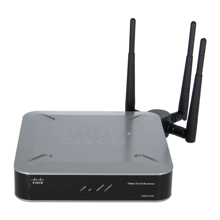 Cisco WAP4410N - Wireless-N Access Point Quick Start Guide | ManualsLib
