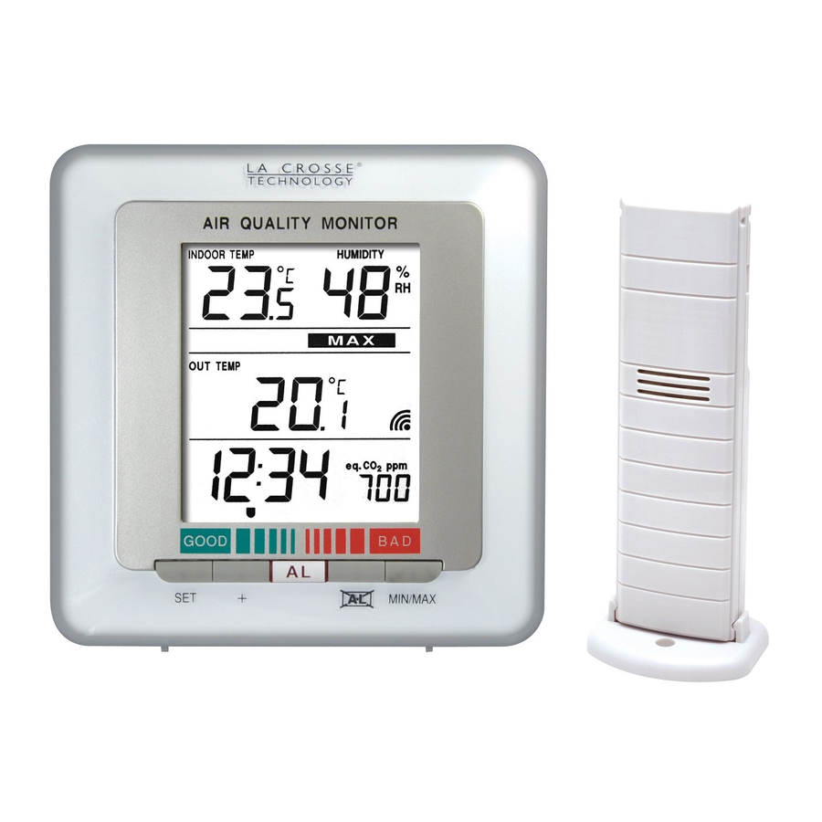 La Crosse WS272 - Air Quality Monitor Manual | ManualsLib