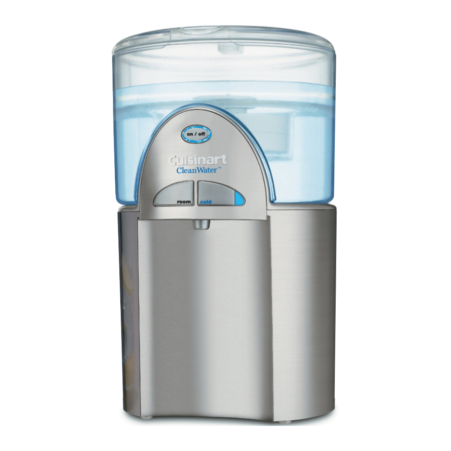 Cuisinart Clean Water WCH-850 - Countertop Filtration System Manual ...