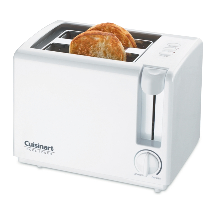 Cuisinart Cool Touch CPT-20 - 2-Slice Toaster Manual | ManualsLib