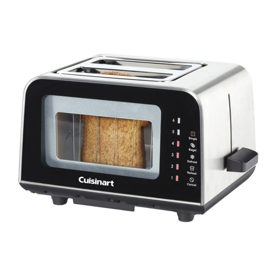 Cuisinart ViewPro CPT-3000 - Glass 2-Slice Toaster Manual | ManualsLib