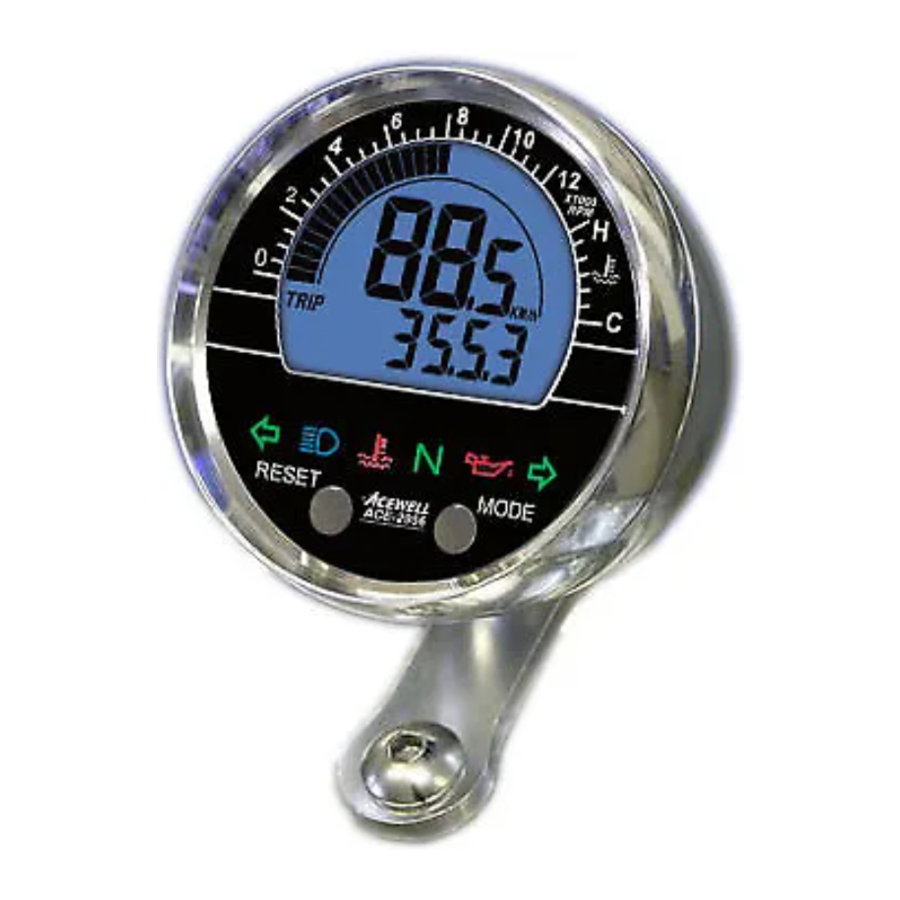 Acewell ACE-2956 Series - ATV Computer Manual | ManualsLib