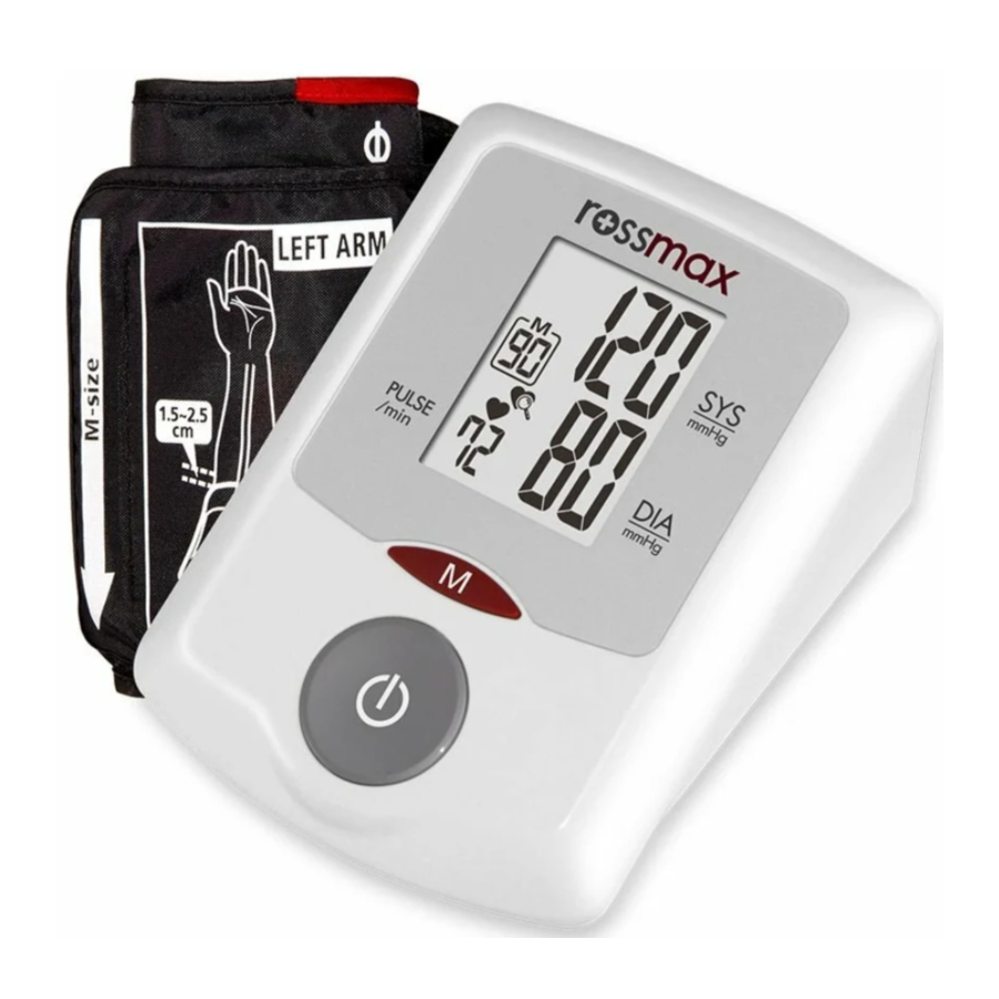 Rossmax AV151 - Blood Pressure Monitor Manual | ManualsLib