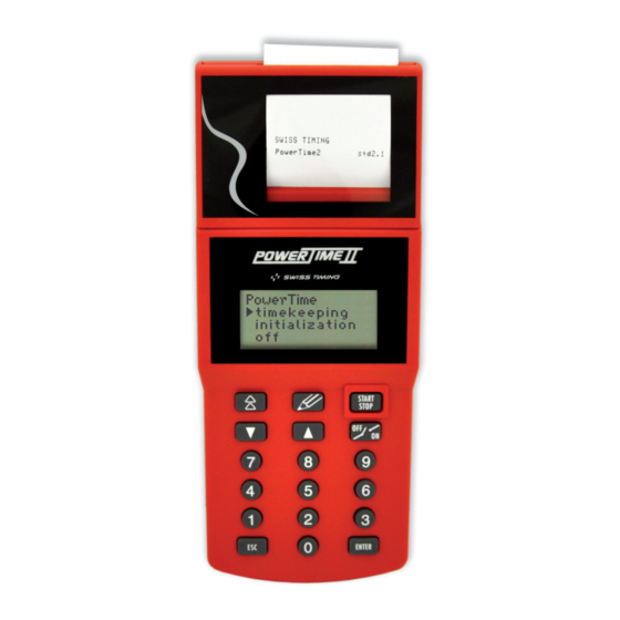 Swiss Timing POWERTIME II, TOP-8 - Timer Manual | ManualsLib