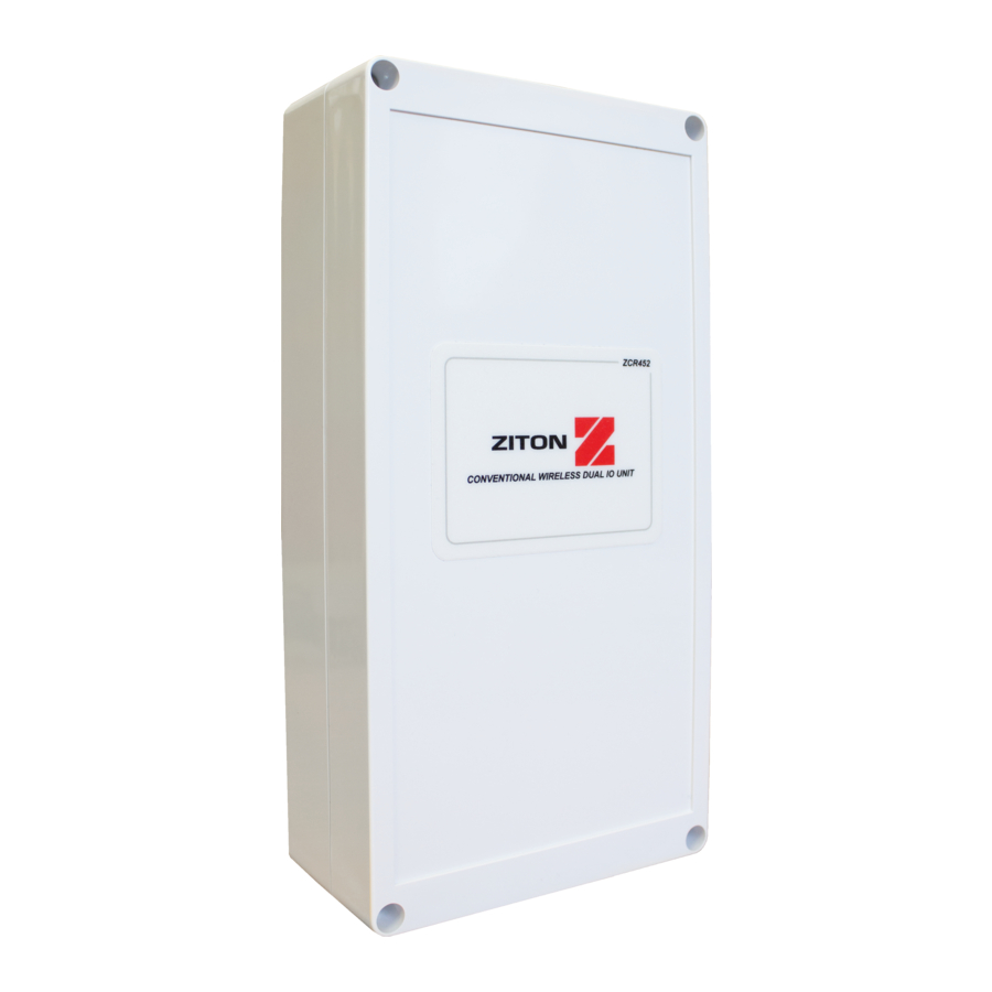 Ziton ZCR452 - Conventional Wireless Dual IO Unit Installation Guide ...