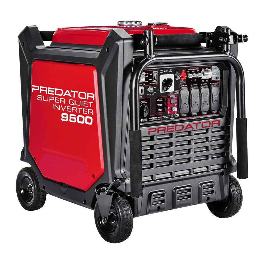 Predator 9500 Watt, 59188 - SUPER QUIET Inverter Generator Manual ...