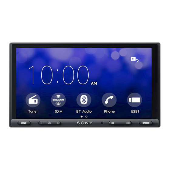 SONY XAV-AX5000 OPERATING INSTRUCTIONS MANUAL Pdf Download | ManualsLib