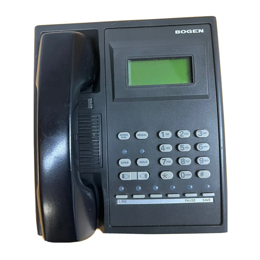 Bogen MCDS4 - Administrative Telephone Operating Manual | ManualsLib