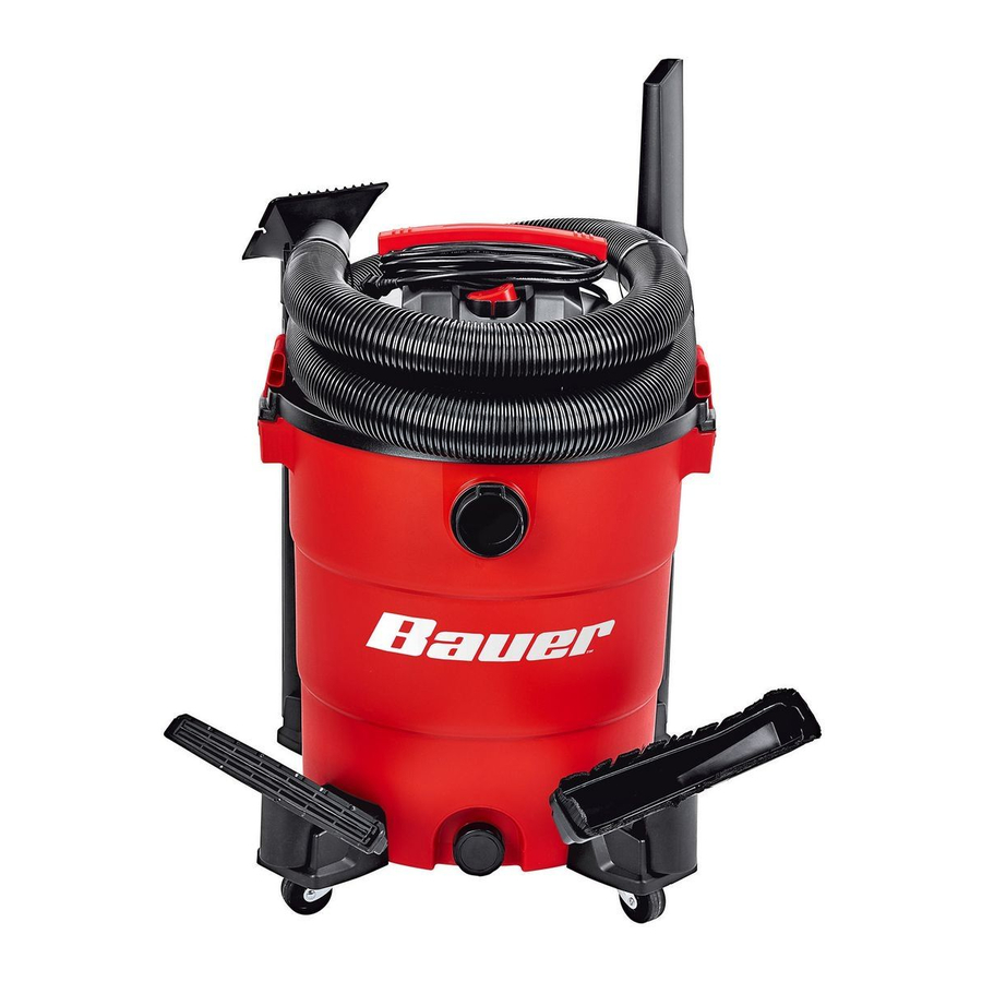 Bauer 1952E-B14, 56579 - 14 Gallon Wet/Dry Vacuum Manual | ManualsLib