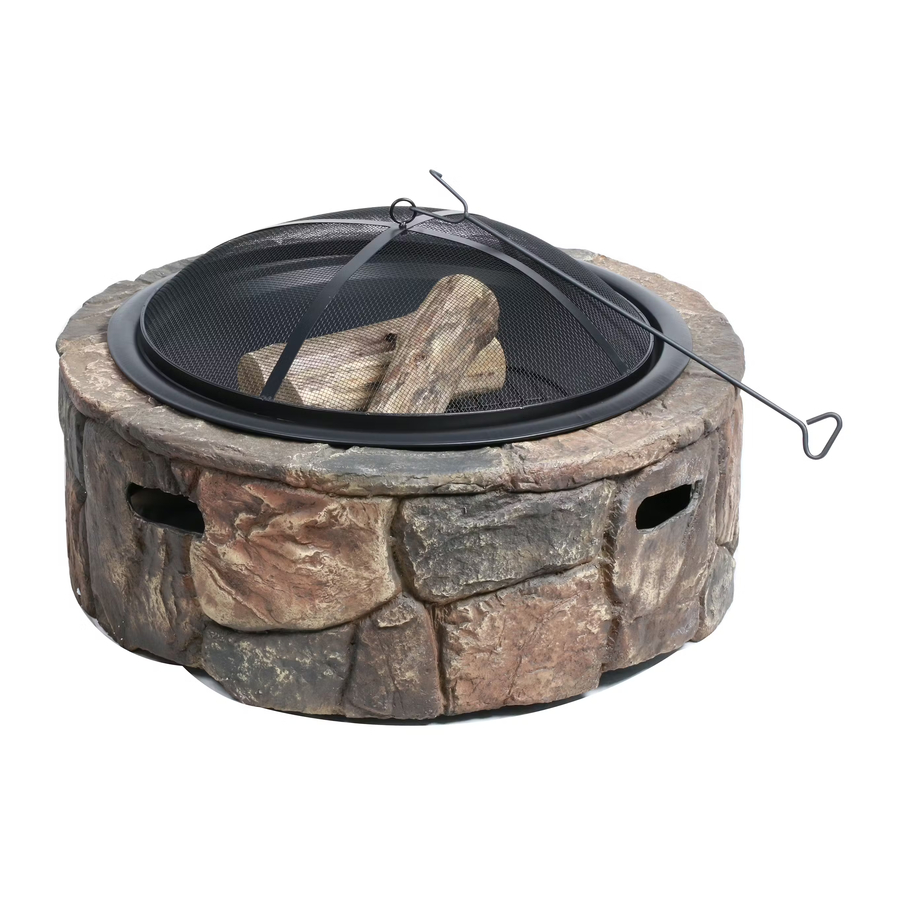 SunJoe SJFP35-STN-LSN - 35-in. Cast Stone Fire Pit Manual | ManualsLib