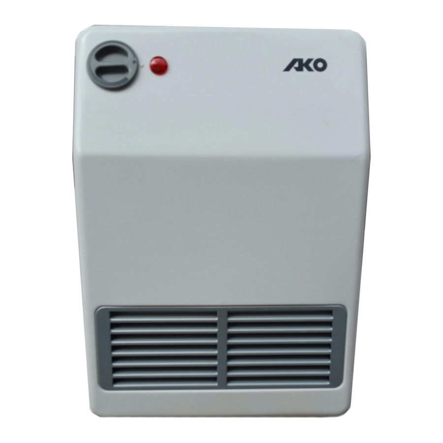 AKO H 260/1, H 261/1, H 260/2 - Heater Technical Data | ManualsLib