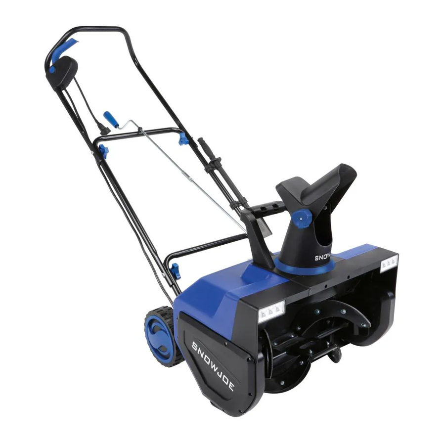 SnowJoe SJ627E - Electric Walk-Behind Snow Blower Manual | ManualsLib