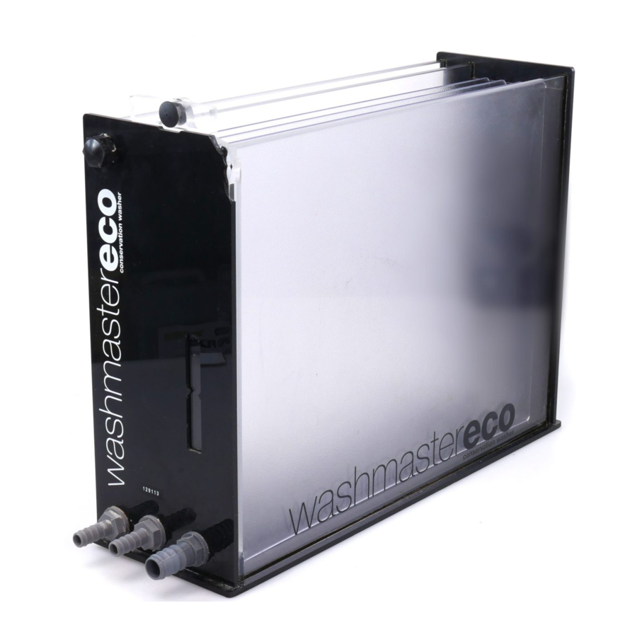 Nova Washmaster-ECO - Archival Print Washer Operating Manual | ManualsLib