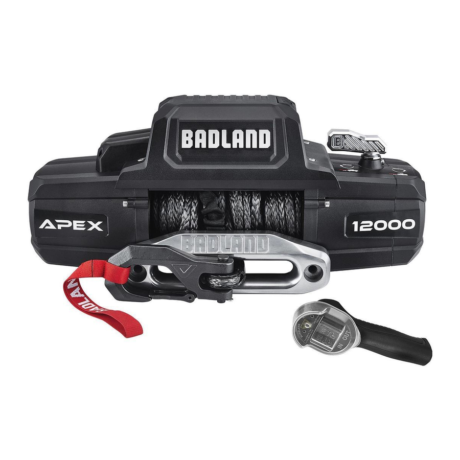BADLAND APEX 12000, 56385 - Winch with Synthetic Rope Manual | ManualsLib