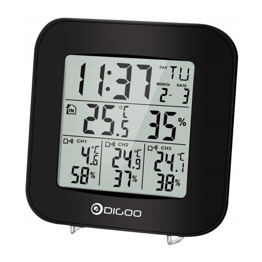 DIGOO DG-TH3330 - 3 Channels In&Out Hygro-Thermometer Quick Start ...