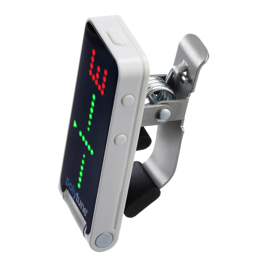 TC Electronic POLYTUNE CLIP - Clip-On Tuner Quick Start Manual | ManualsLib