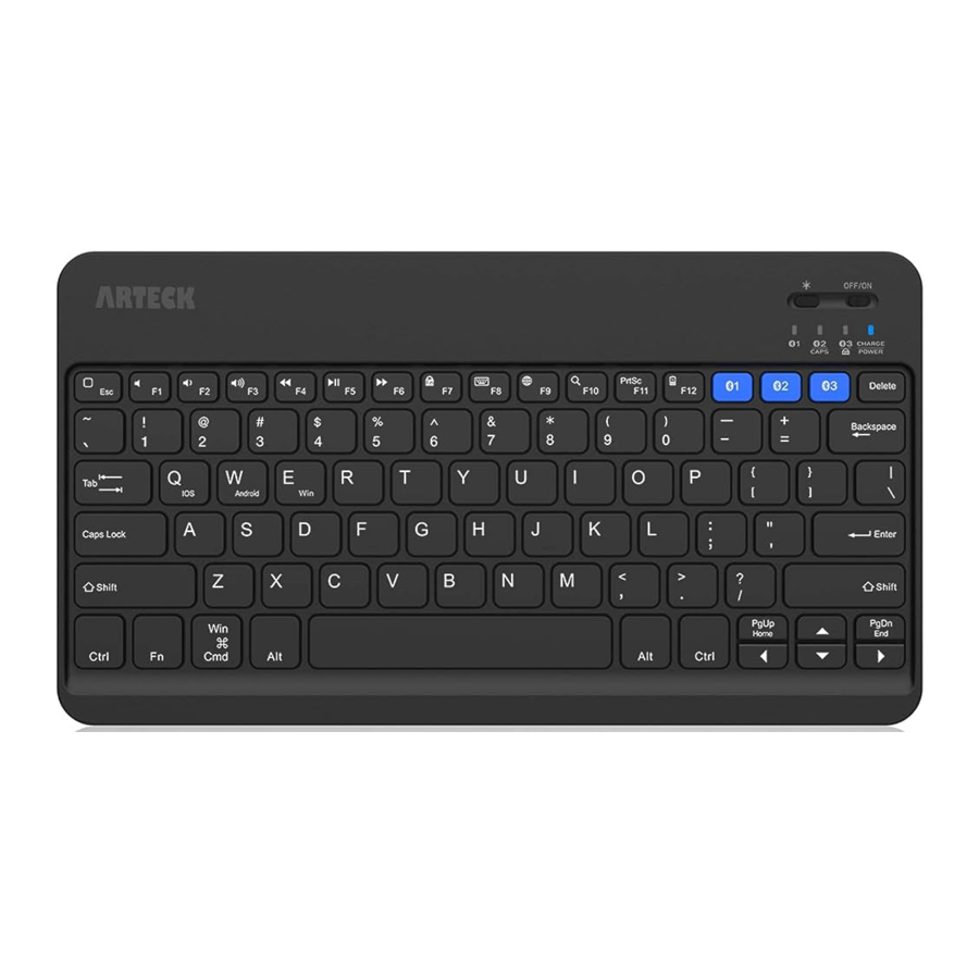 Arteck HB220B - Bluetooth Keyboard Manual | ManualsLib