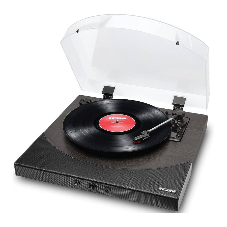 Ion Premier LP - Turntable with built-in Stereo Soundbar Manual ...