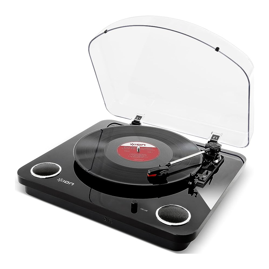 Ion Max LP - Conversion Turntable with Stereo Speakers Manual | ManualsLib