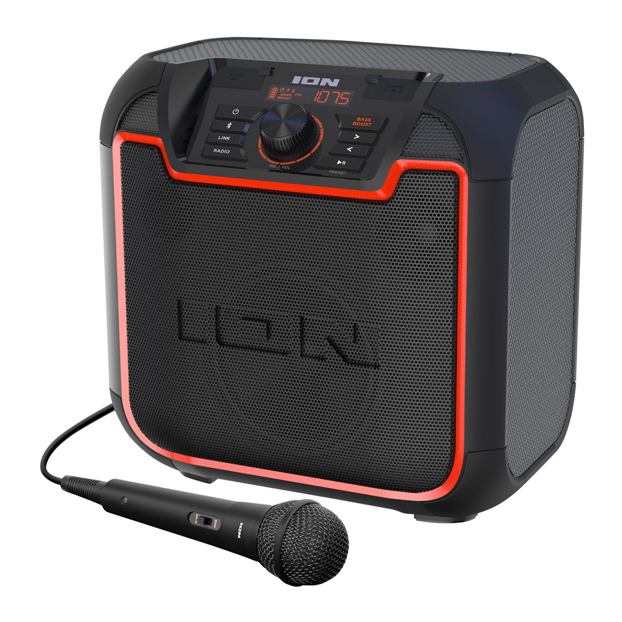 Ion Sport iPA129 - Bluetooth Speaker Quick Start Guide | ManualsLib