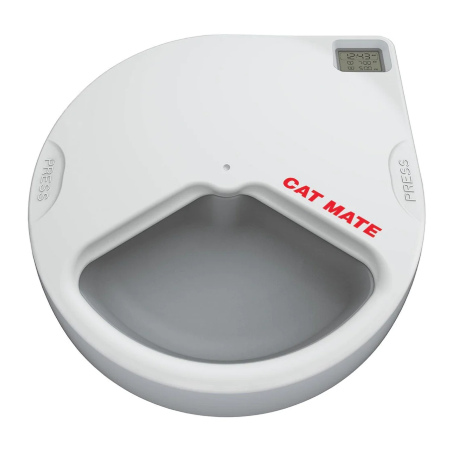 Pet Mate CAT MATE C300 - Automatic Pet Feeder With Digital Timer Manual ...