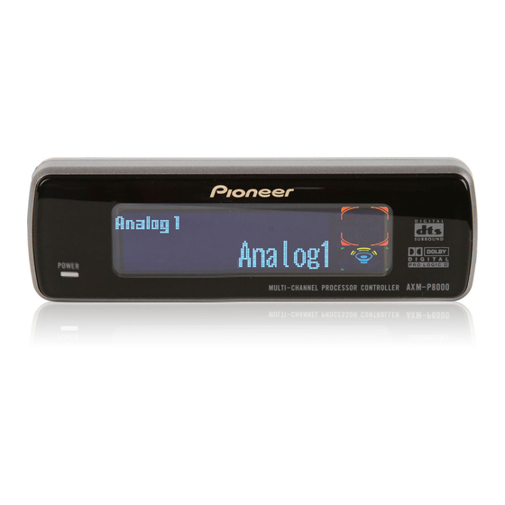 PIONEER AXM-P8000 OPERATION MANUAL Pdf Download | ManualsLib