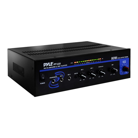 PYLE PRO PT110 USER MANUAL Pdf Download | ManualsLib