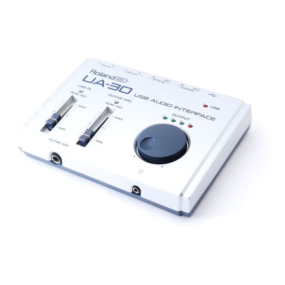 ROLAND UA-30 GETTING STARTED Pdf Download | ManualsLib