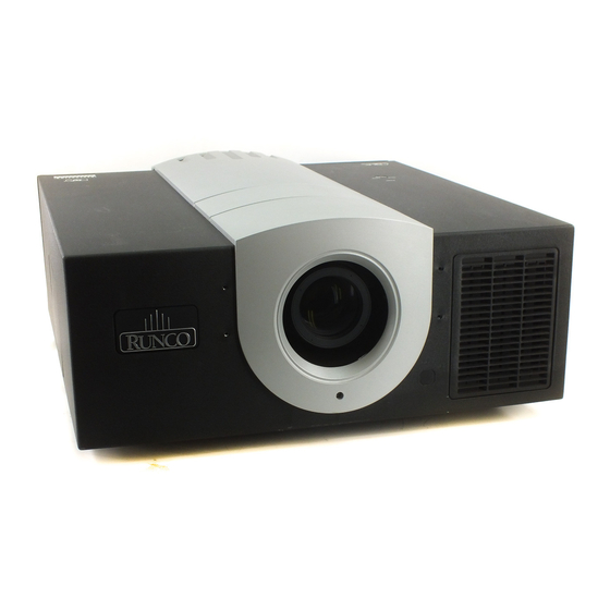 RUNCO REFLECTION CL-810 CINEWIDE OWNER'S OPERATING MANUAL Pdf Download ...