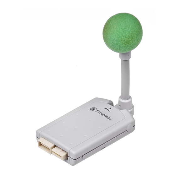 SEGA DREAMCAST MICROPHONE USER MANUAL Pdf Download | ManualsLib